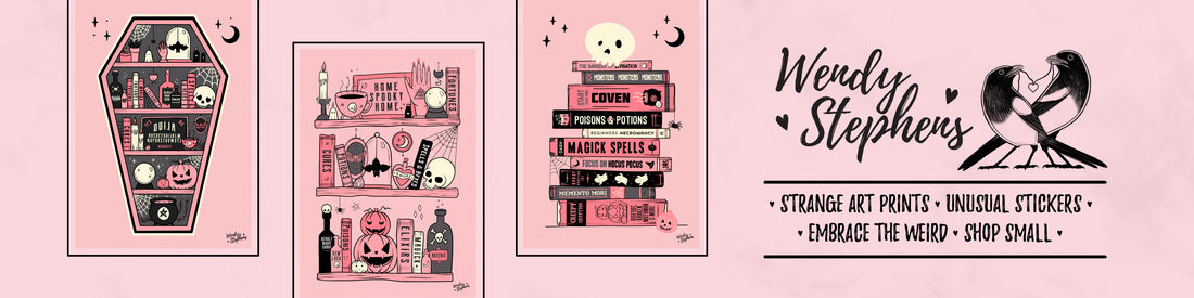 Wendy Stephens Art - Gothic Art Prints. Spooky Stickers. – WendyStephensArt