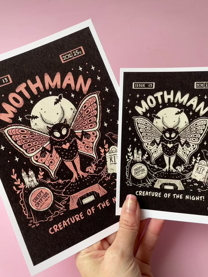 Mothman Cryptid Gothic Art Print – WendyStephensArt